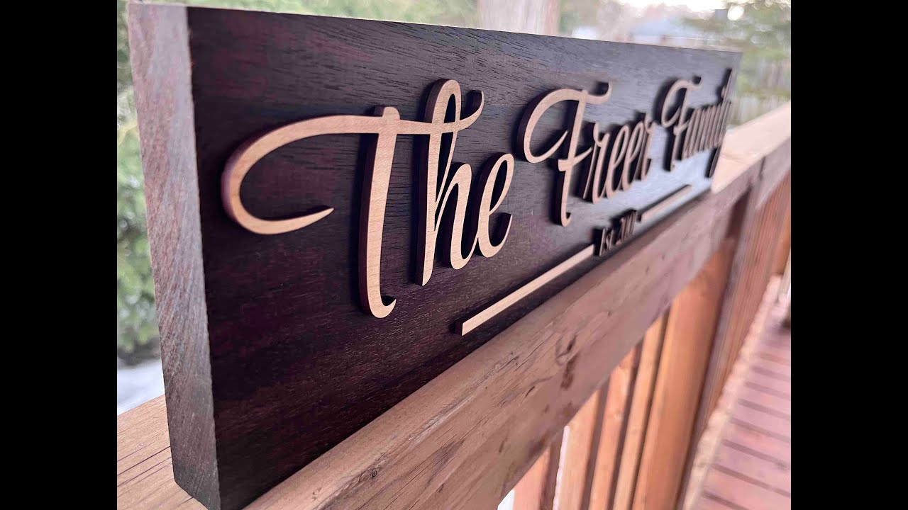 Beautiful laser cut signs made from rough cut Peruvian Walnut with the ...