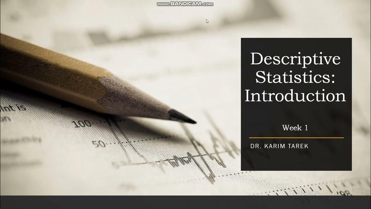 Descriptive Statistics: Introduction part 1 - YouTube