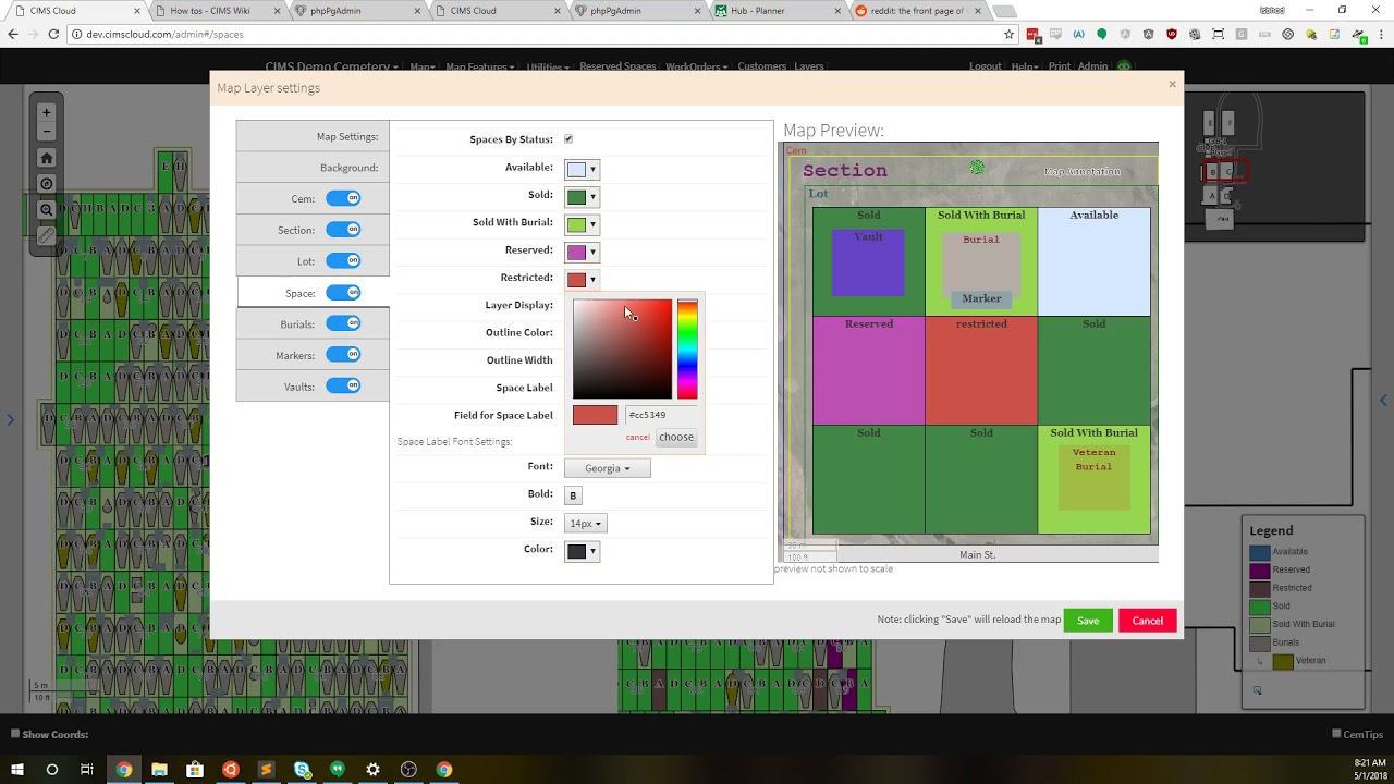 Customize your CIMS Map Colors & Fonts - YouTube