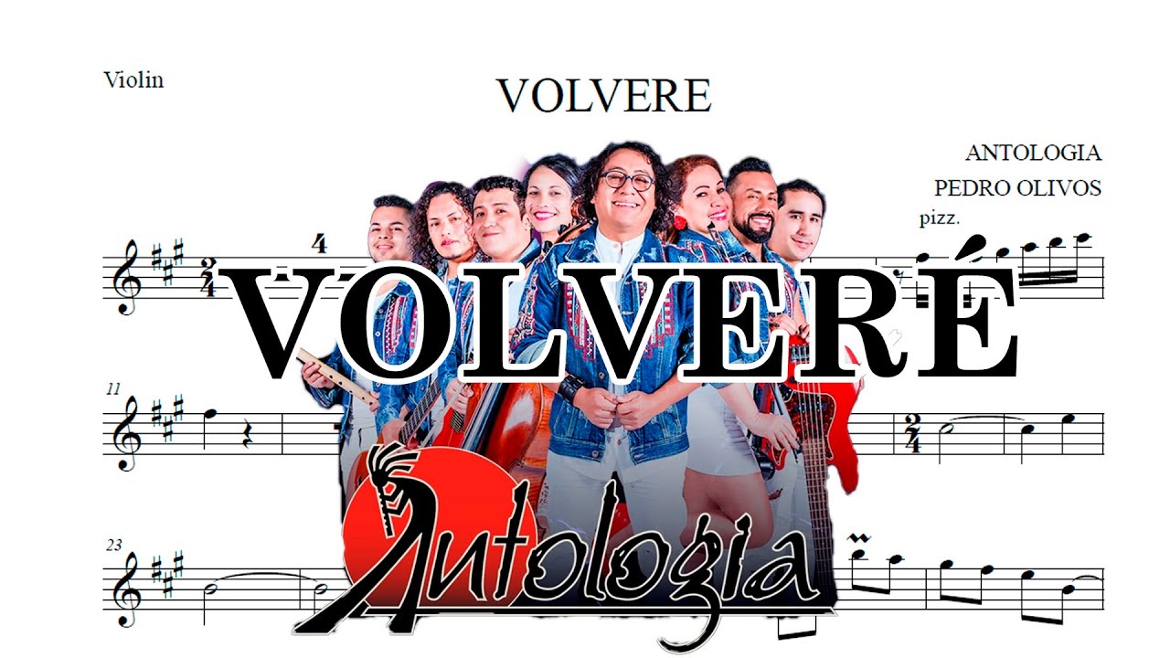 Volveré (Antología) - Partitura (Violin) - YouTube