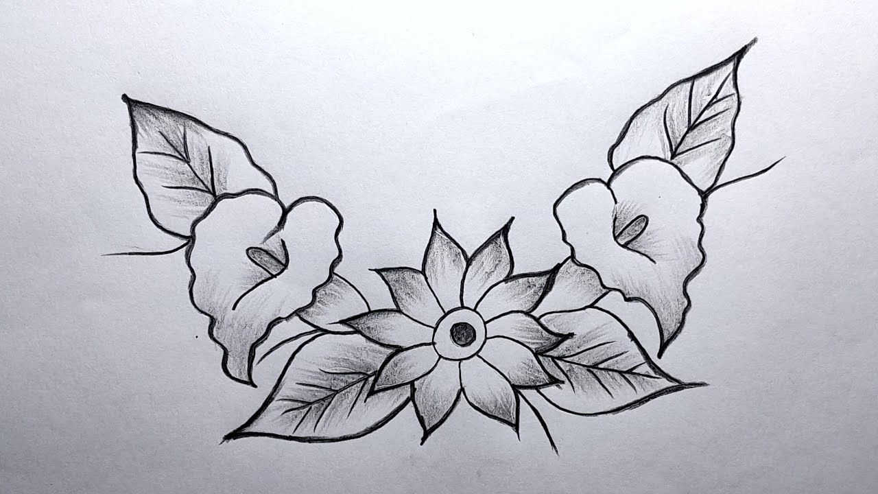 How to draw a flower l Beautiful flower drawing l Flower drawing l ...
