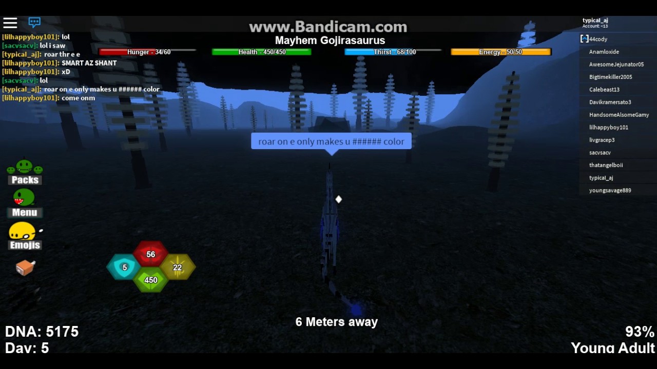 Roblox dinosaur simulator Mayhem Gojirasaurus - YouTube