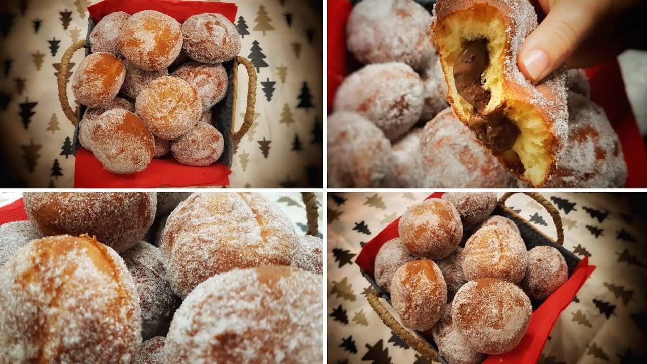 🍫Pounchkis Beignets Fourrés aux Nutella chocolat recette Polonaise ...