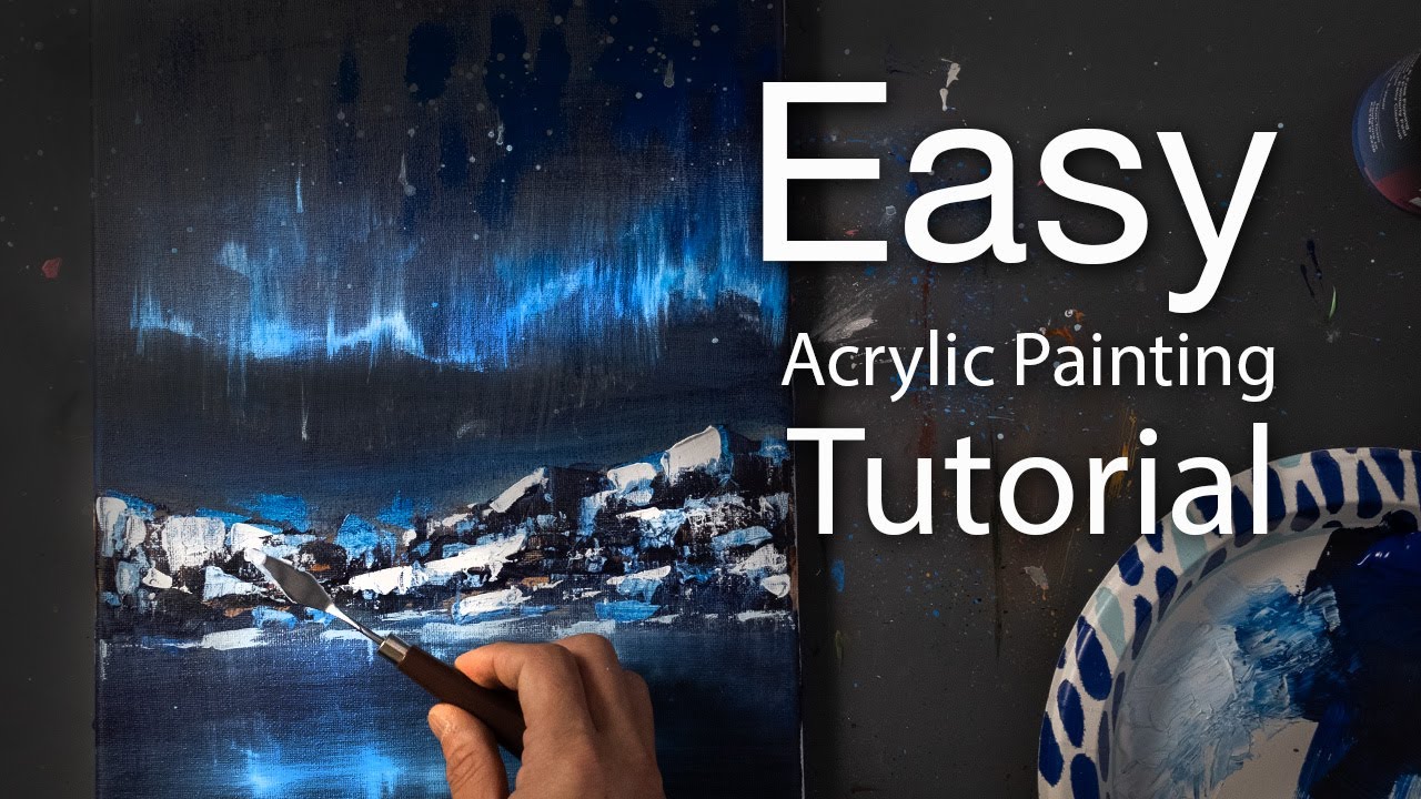 Abstract Style Aurora Acrylic Painting: Step-by-Step Process - YouTube