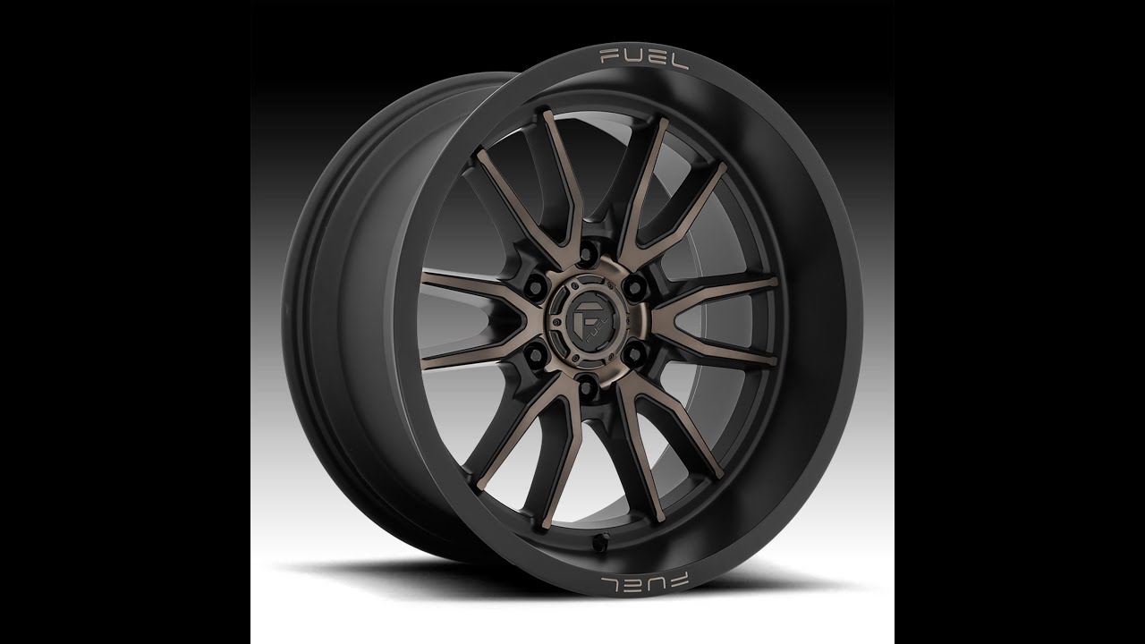 Fuel Clash D762 Machined Black DT Custom Truck Wheel Spin - YouTube