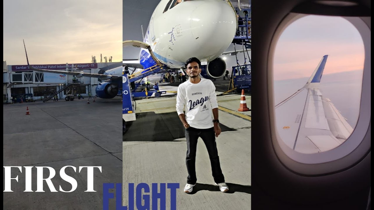 FIRST FLIGHT|DELHI TO AHMEDABAD|INDIGO| - YouTube