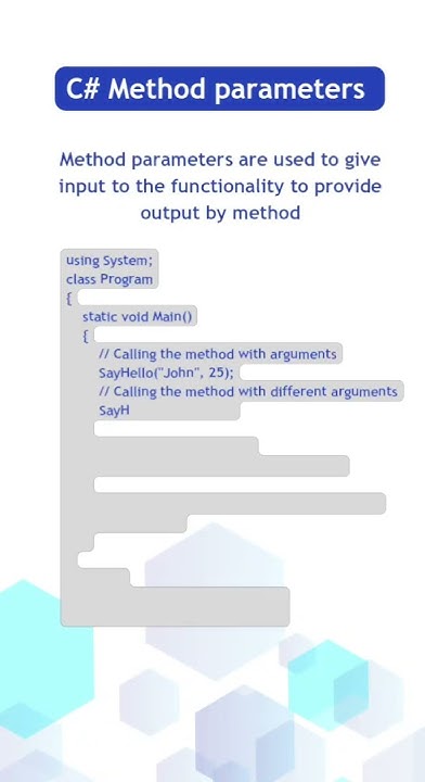 C# Method parameters #shorts #programming #technology - YouTube