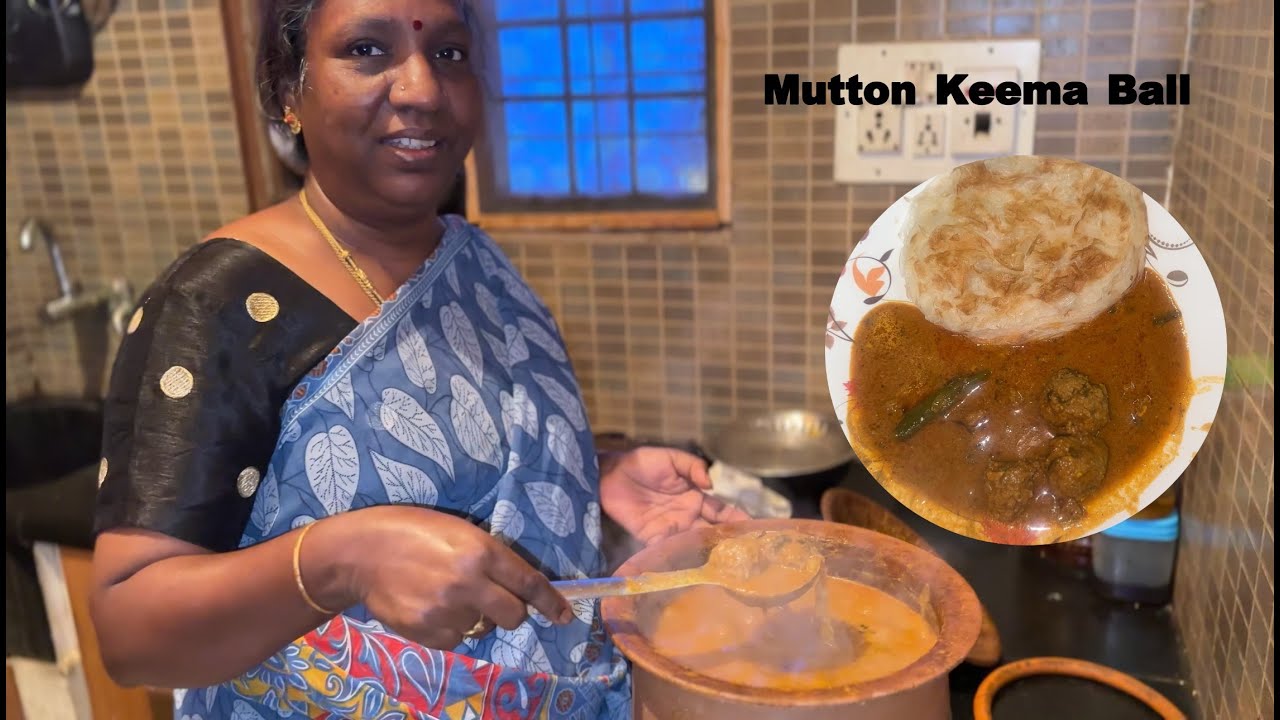 Mutton Keema ball & Poori , Parota - YouTube