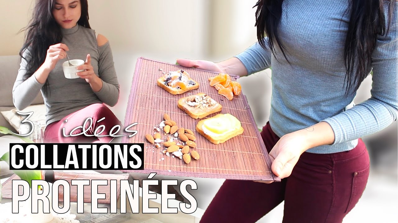 3 RECETTES de collations PROTÉINÉES healthy ! - YouTube