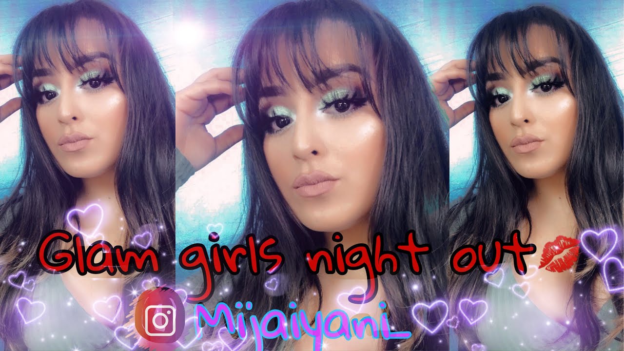 Glam Girls Night Out | Makeup tutorial | turquoise eyeshadow | - YouTube