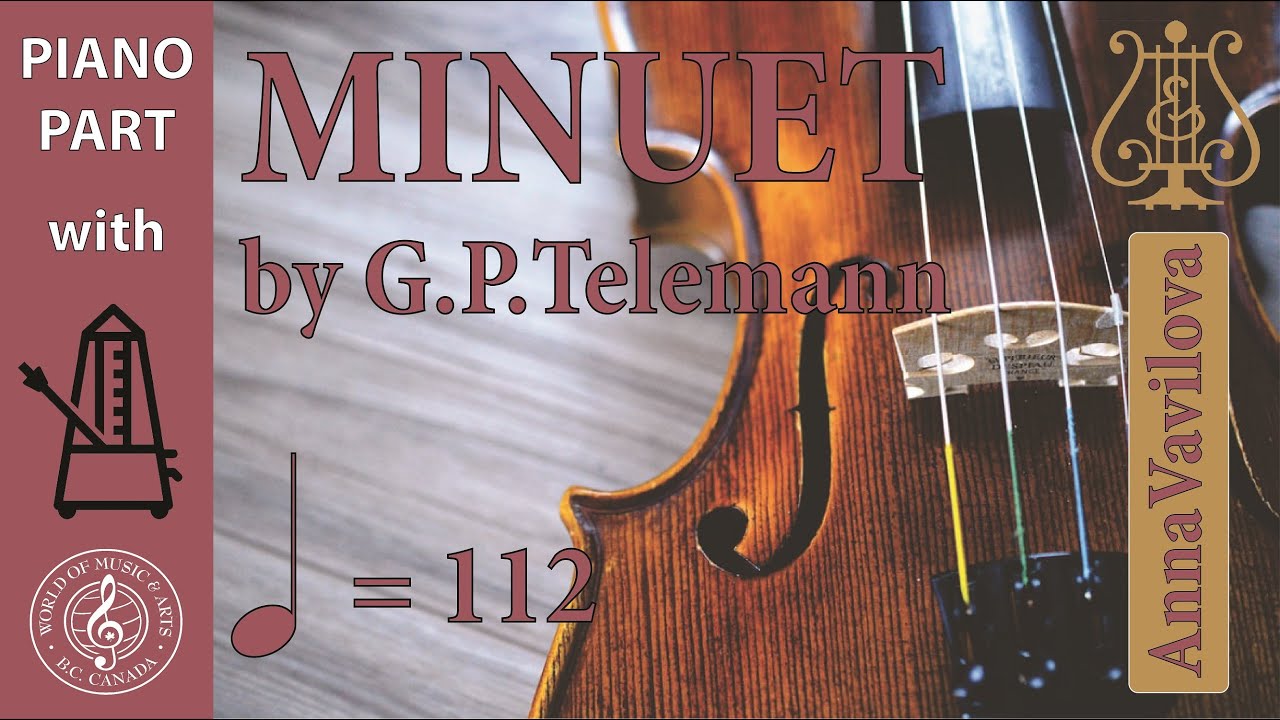 Minuet, by G.F. Telemann - for Violin (piano accompaniment) - YouTube