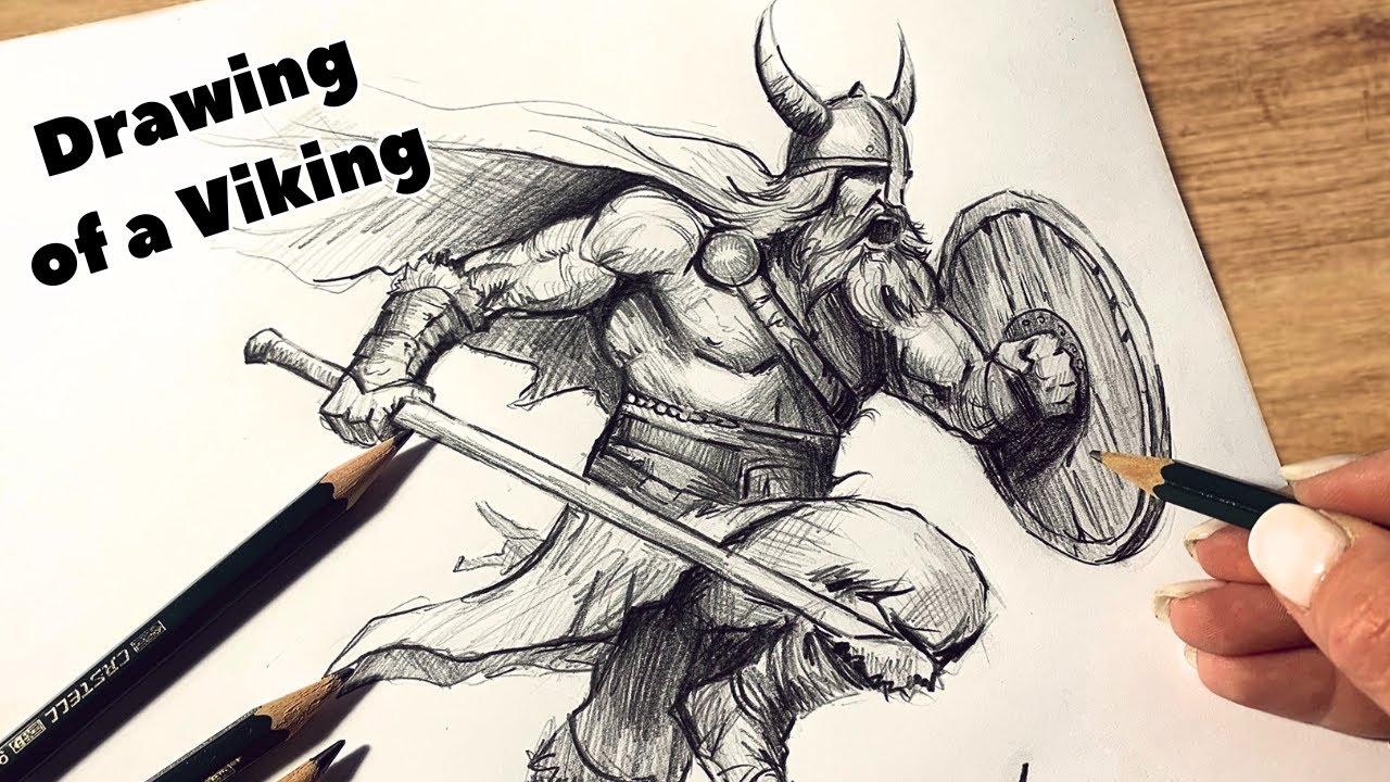 How to Draw a Viking Body with Pencil | Step-by-Step Tutorial - YouTube