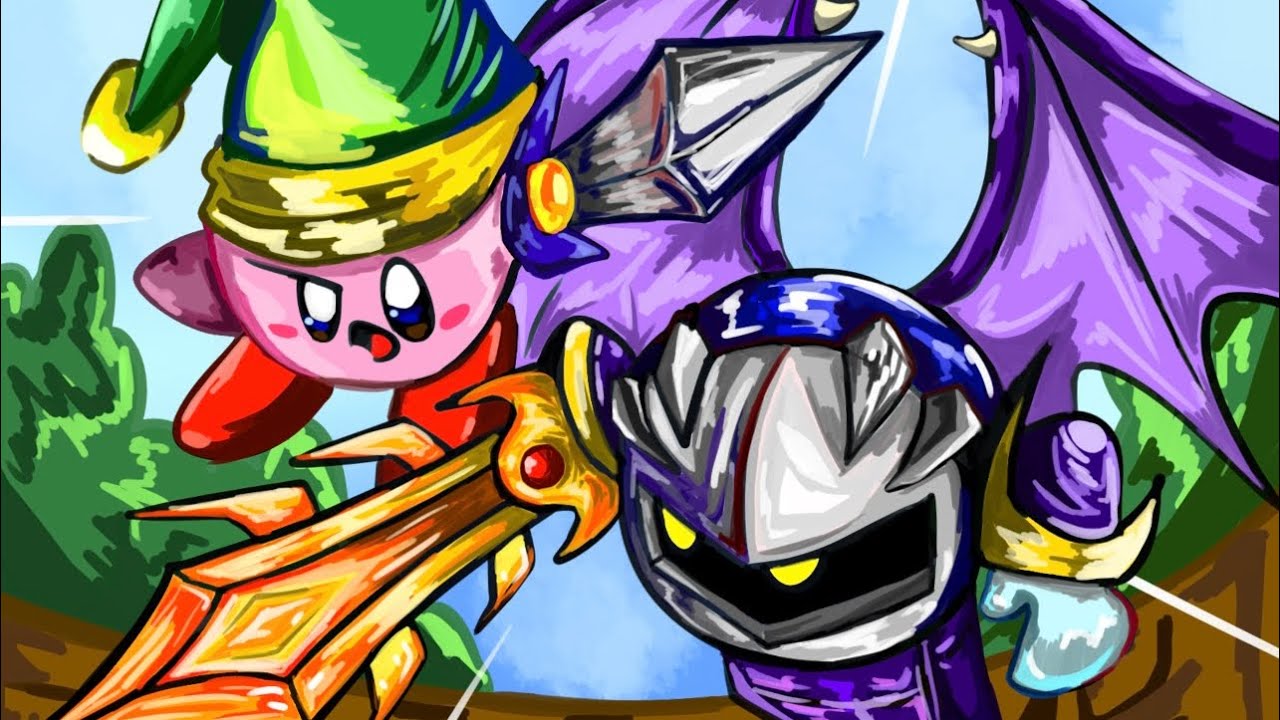 Kirby and Meta Knight fight | ANIMATED - YouTube