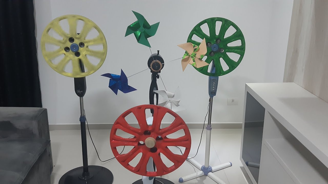 4 VENTILADORES DE COLUNA COM HÉLICE COLORIDA EXÓTICA. VLOG INFANTIL ...