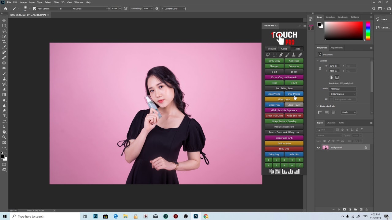 Hướng Dẫn Dùng Chức Năng Làm Đều Phông Nền | 1Touch.Pro - YouTube