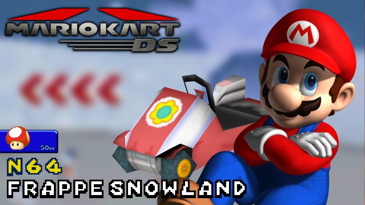 Mario Kart DS - 50cc - Mario - Light Dancer - Frappe Snowland (N64 ...