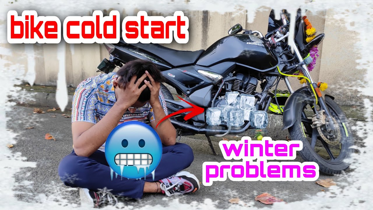 bike cold start 🥶😵‍💫 winter problems #coldstart #winterspecial # ...