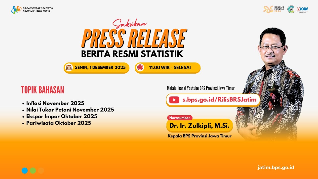 Press Release Berita Resmi Statistik BPS Provinsi Jawa Timur, 1 ...