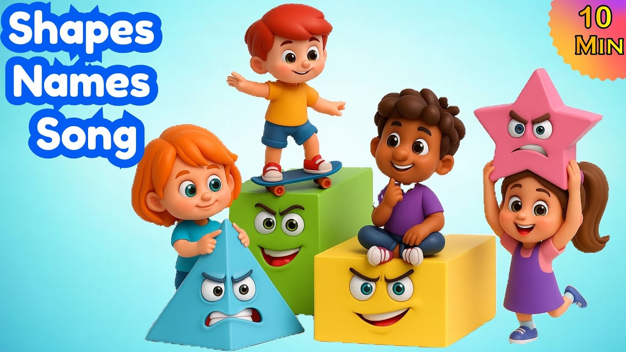 🔺 Learn Shapes Song for Kids | Circle Square Triangle Rectangle | Fun ...