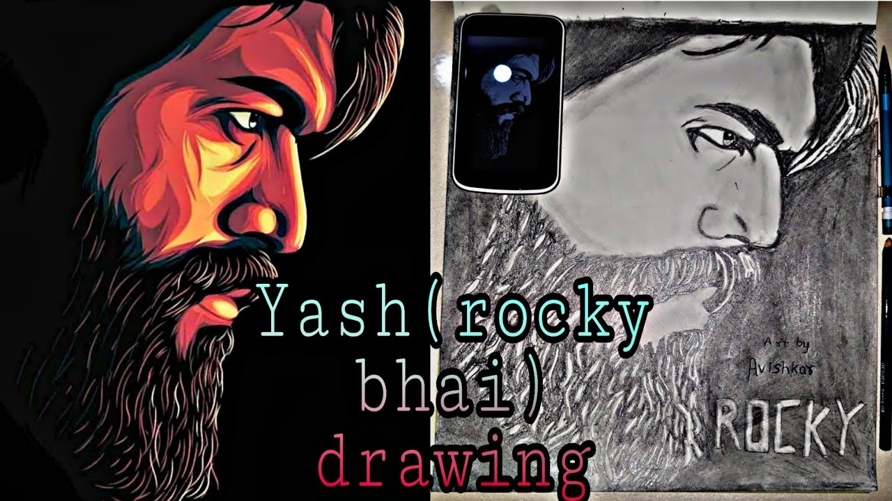 Yash Drawing, Rocky Drawing, kgf drawing, easy kgf drawing, step by ...