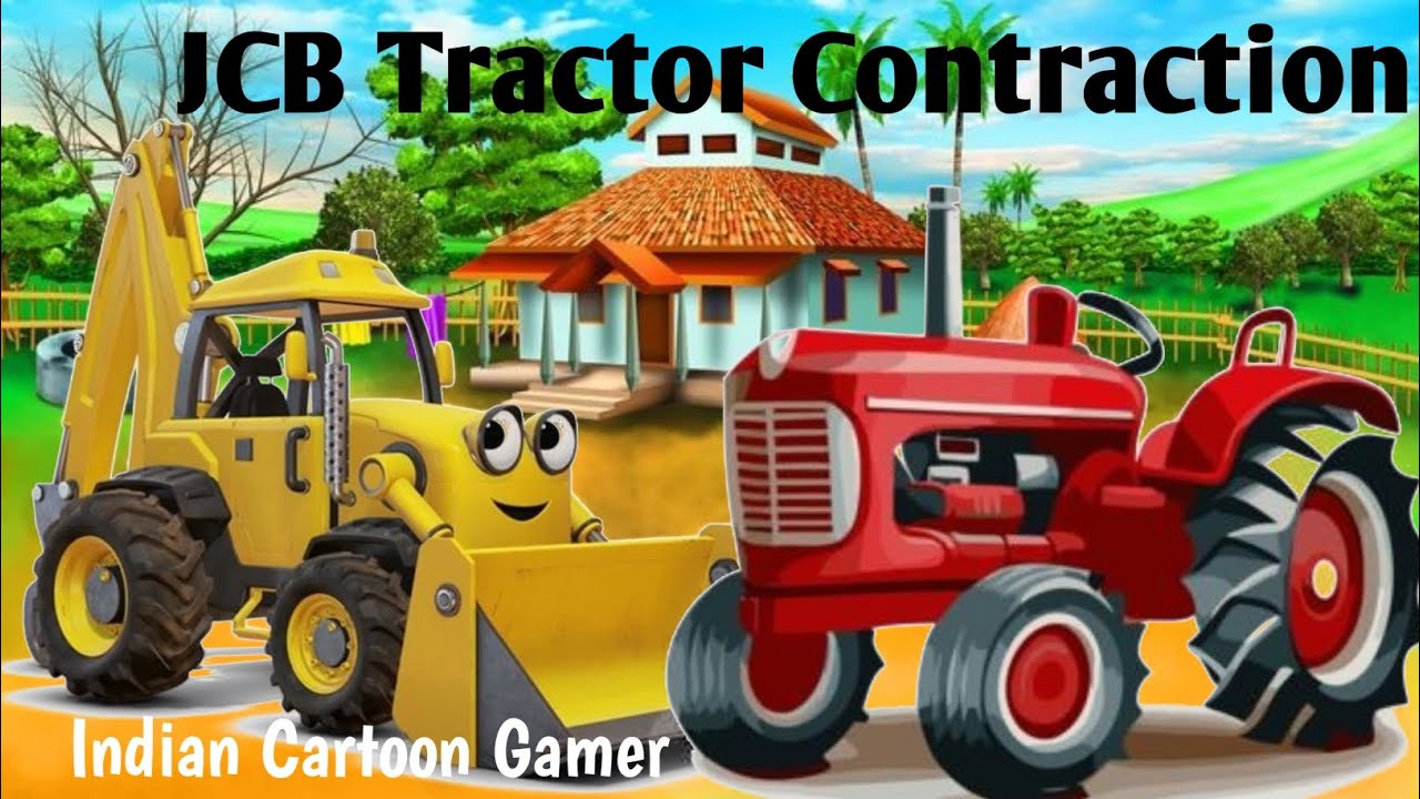 JCB Tractor Contraction Cartoon Video Games Indian Cartoon Gamer - YouTube
