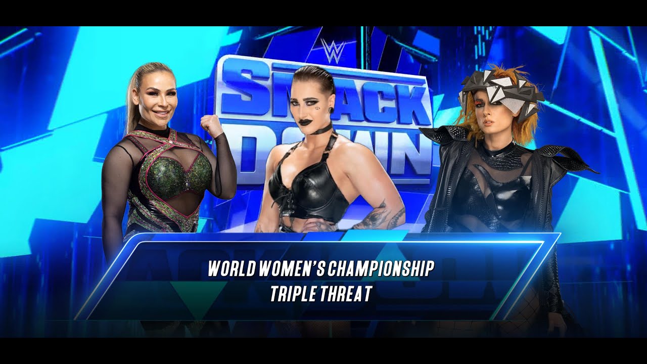 WWE 2K23 | Rhea Ripley vs Becky Lynch vs Natalya | World Women's ...