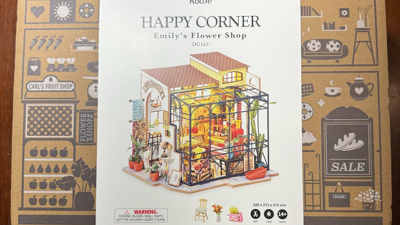 Unboxing a new miniature flower shop kit together - YouTube