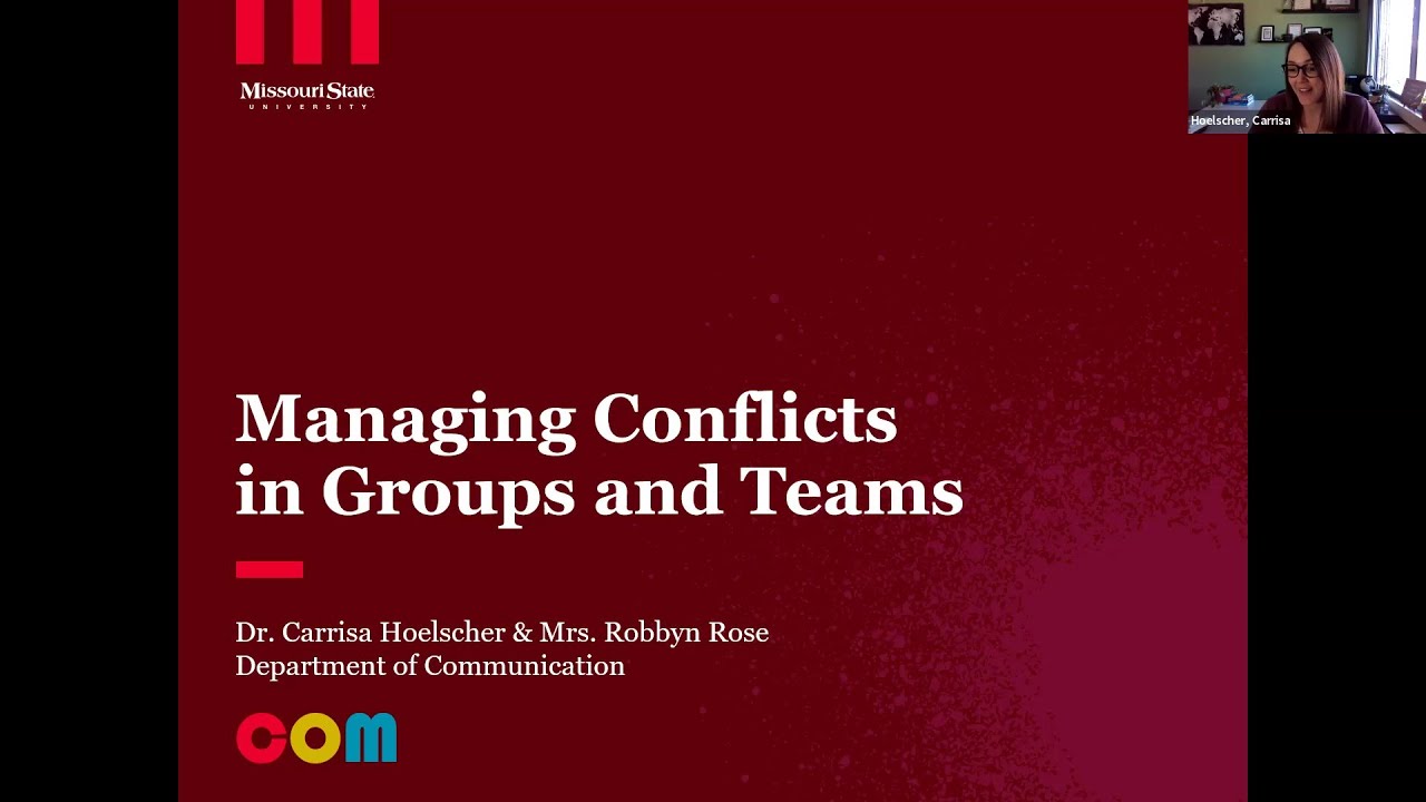 Managing Conflicts in Groups and Teams - YouTube