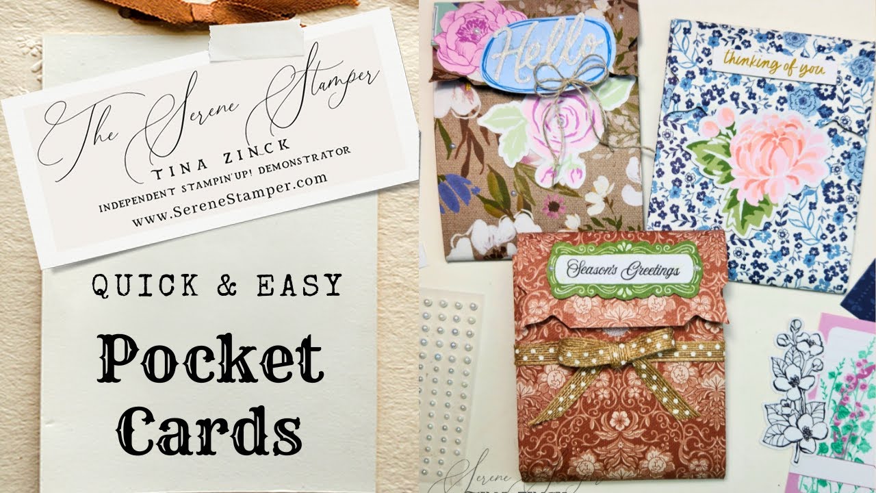 Easy Pocket Fold Card Tutorial | One 12" x 12" Designer Series Paper ...