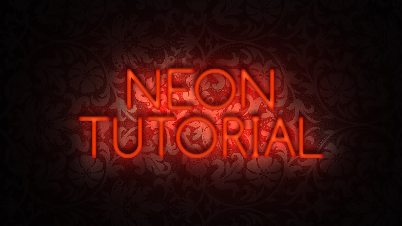 Realistic NEON Text Effect + PSD - Photoshop Tutorial - YouTube