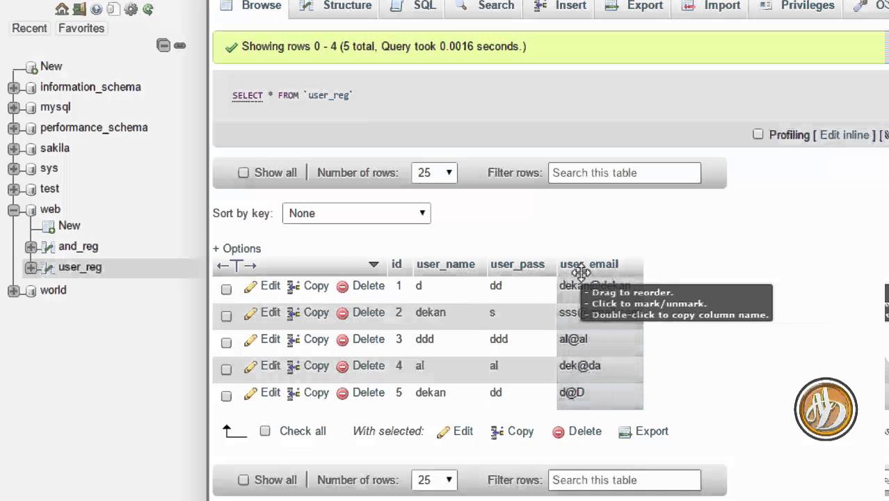 #tutorial 5 how to Create Registration Form in PHP & MySQL & html by ...