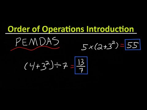 ORDER OF OPERATIONS INTRODUCTION - YouTube