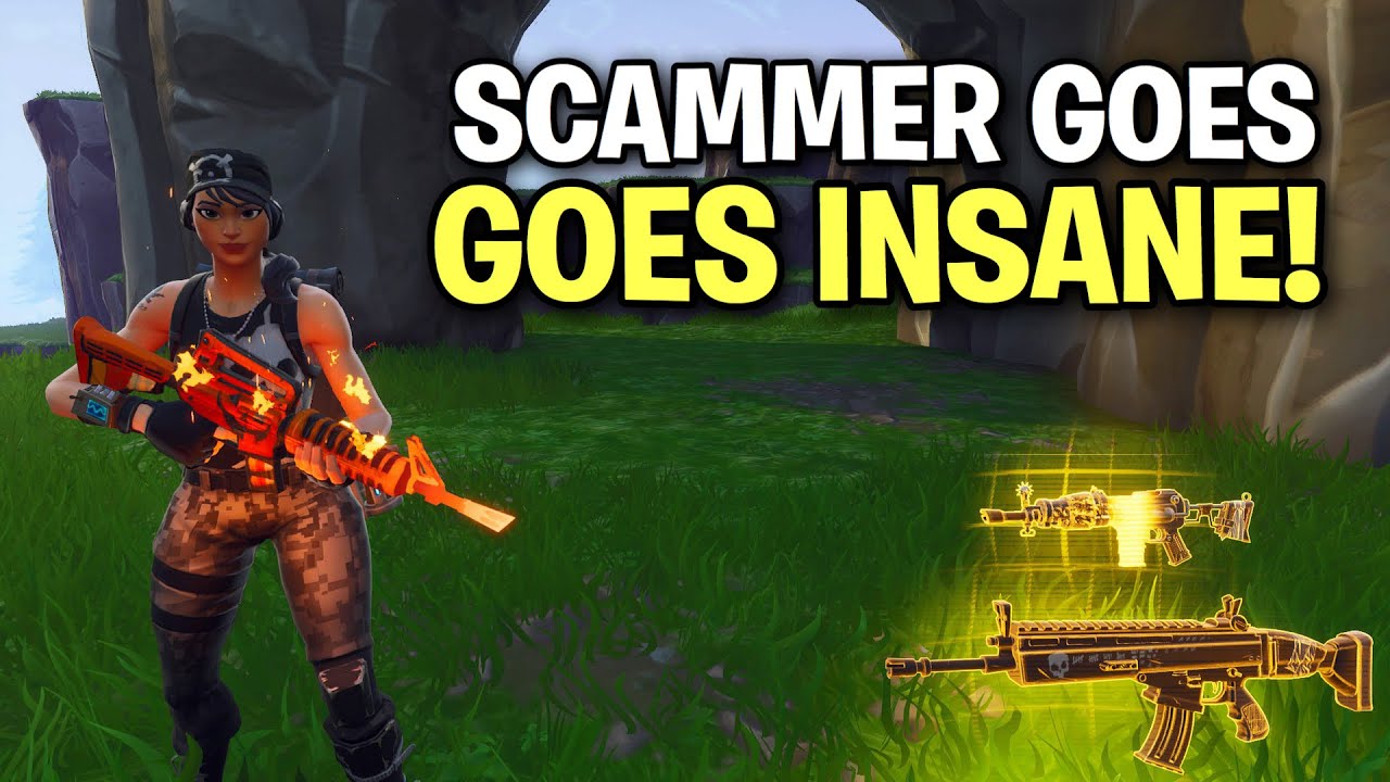 crazy kid rages after loses his guns! 🤣 (Scammer Get Scammed) Fortnite ...