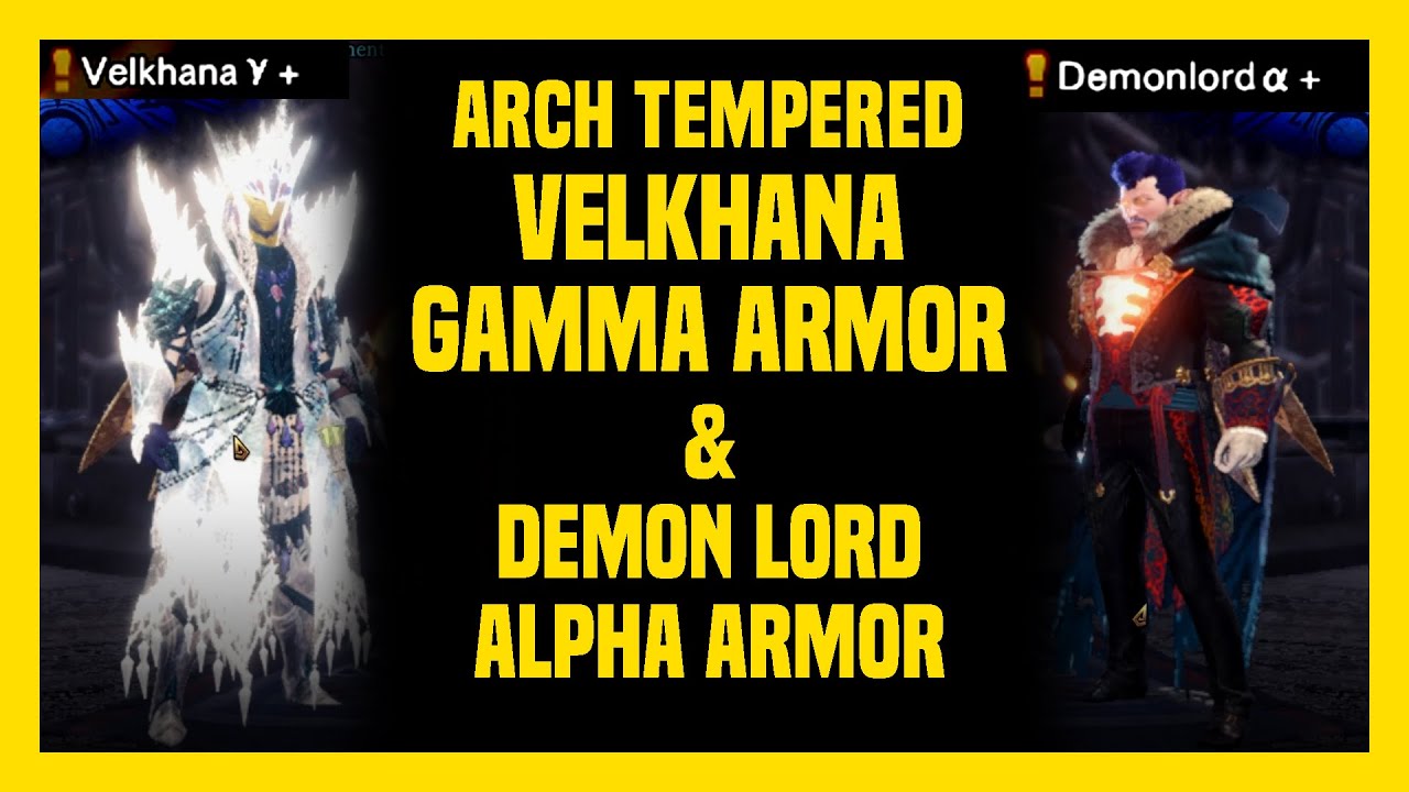 ARCH TEMPERED VELKHANA Y GAMMA ARMOR + SET GEAR | MHWI | AT VELKHANA ...