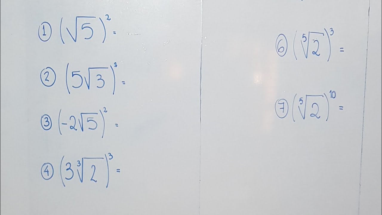 Raíces elevadas a un Exponente (distintos casos) - YouTube
