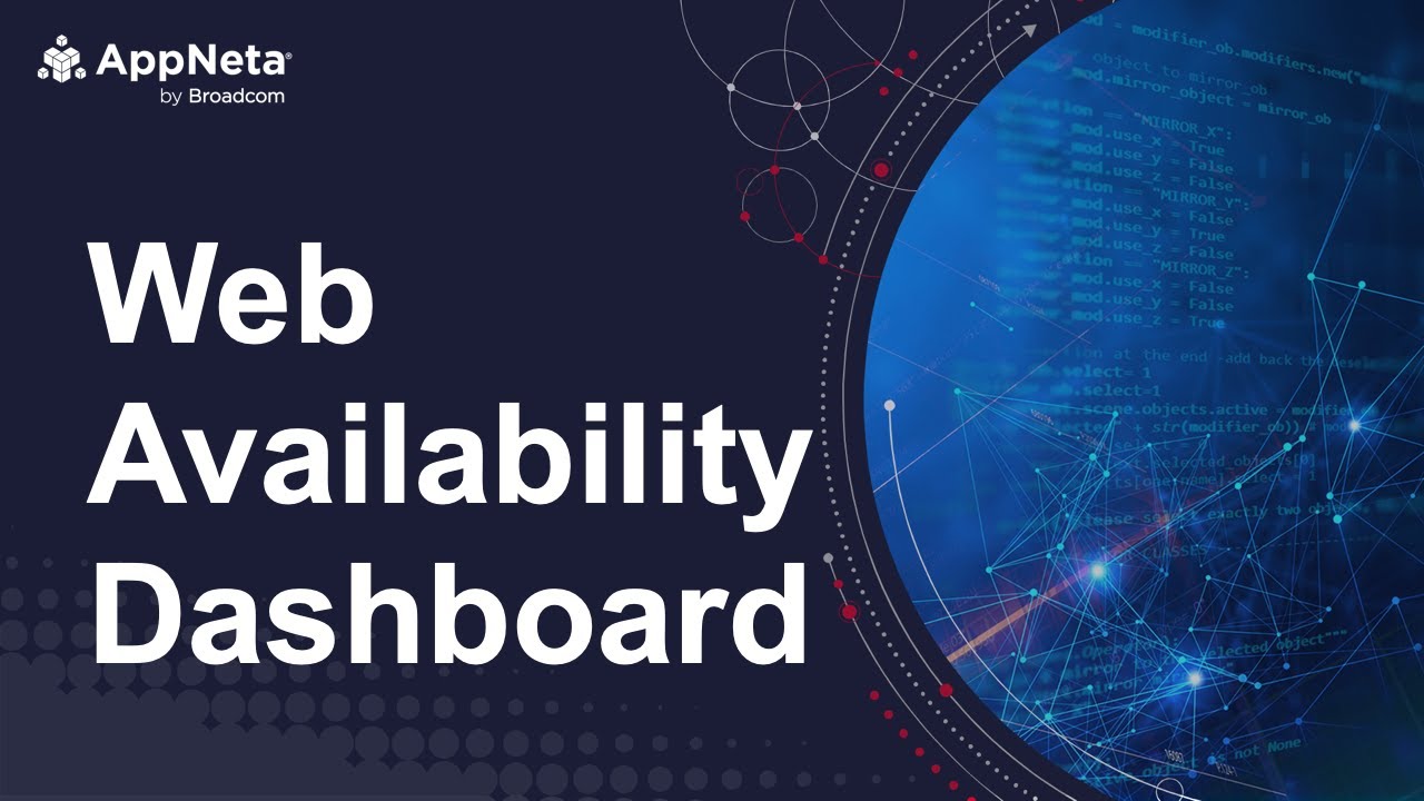 Introducing the Web Availability Dashboard in AppNeta - YouTube