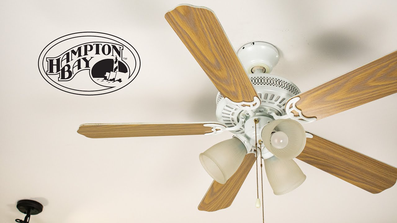 42" Hampton Bay Landmark III Plus Ceiling Fan - YouTube