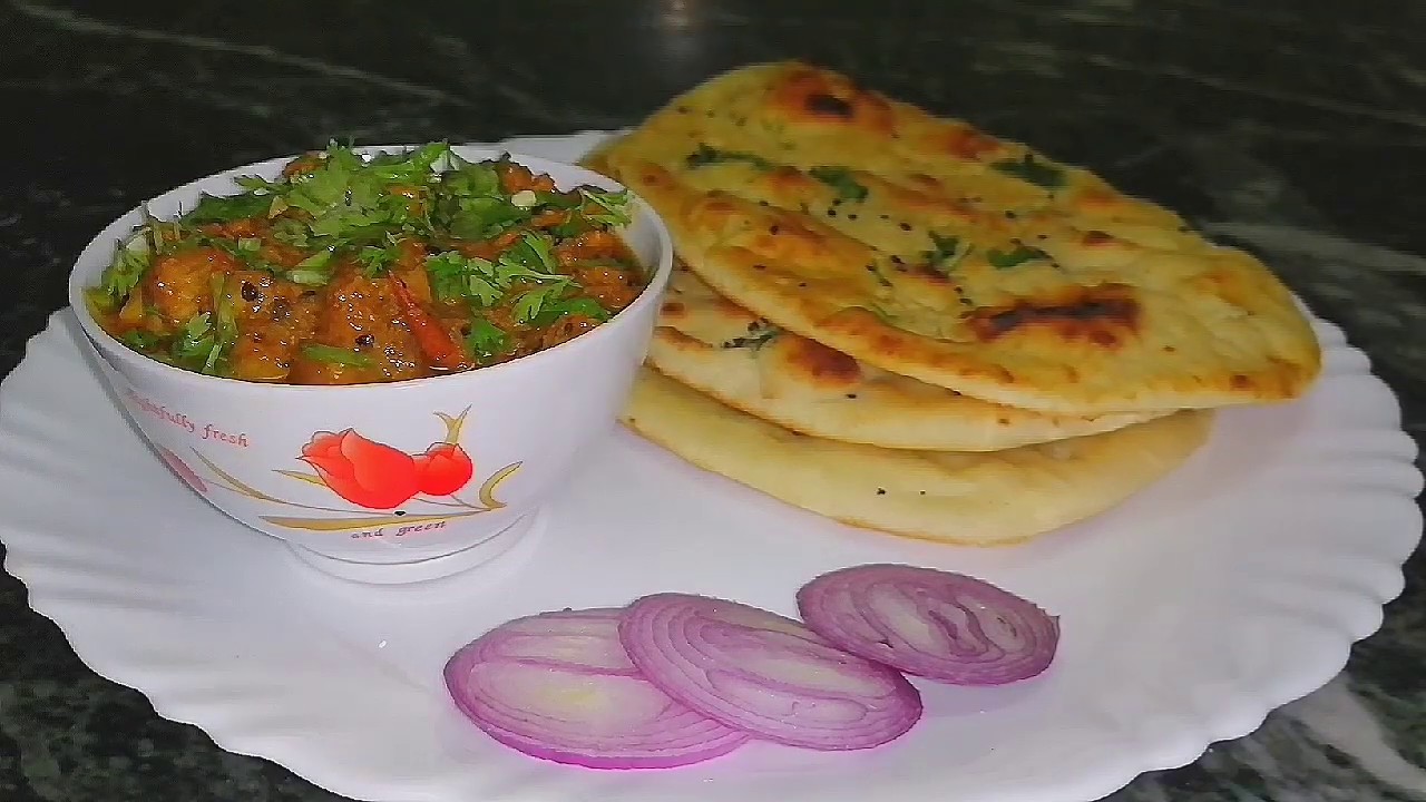 How to make naan at home/Tawa naan/ Garlic butter naan/naan Recipe by ...