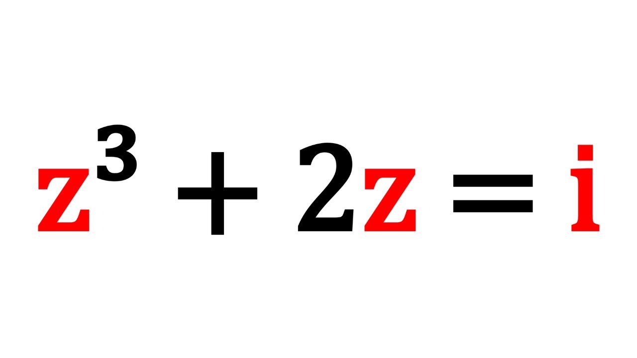 An Imaginary Cubic Equation | Problem 509 - YouTube