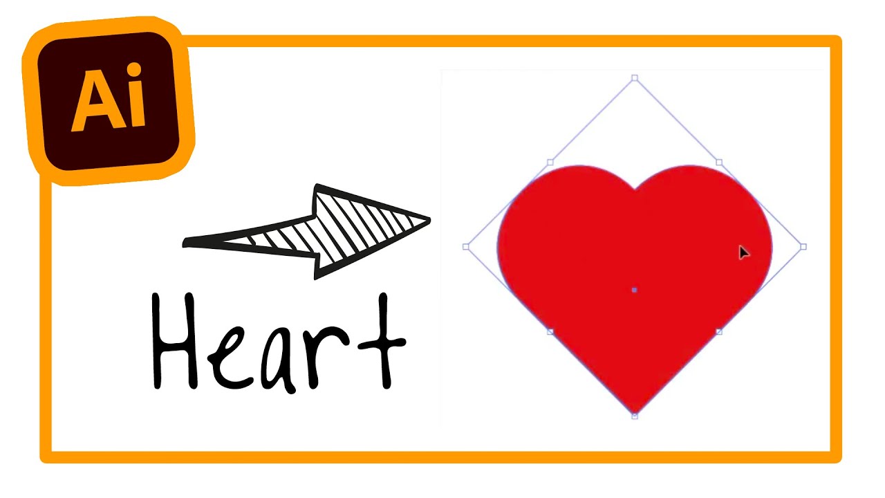 How to create a HEART ICON / Adobe Illustrator Tutorial - YouTube