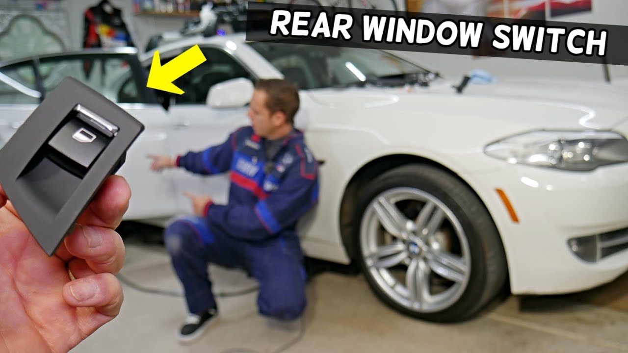 BMW F10 F11 REAR WINDOW SWITCH REPLACEMENT REMOVAL 520i 528i 530i 523i ...