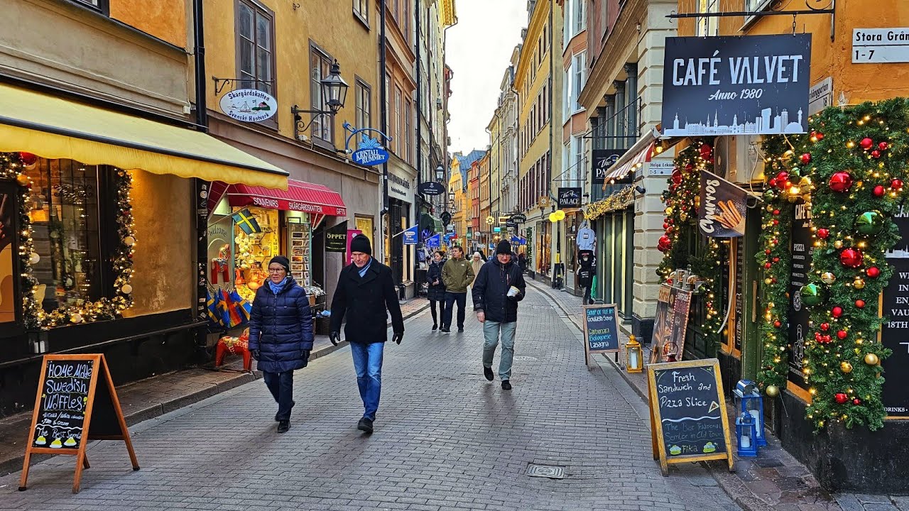 Sweden 🇸🇪 Stockholm - City Center - Drottninggatan and Gamla Stan Old ...