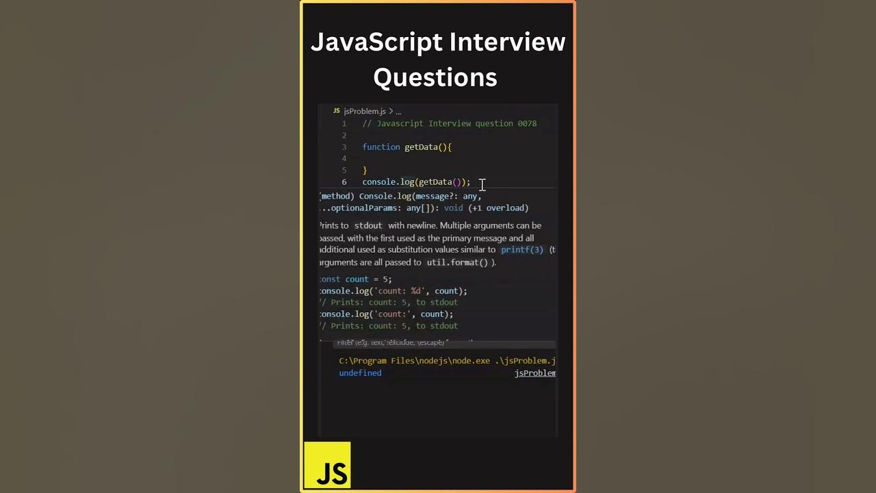 #078 JavaScript Tricky Interview Questions | #javascript #coding - YouTube