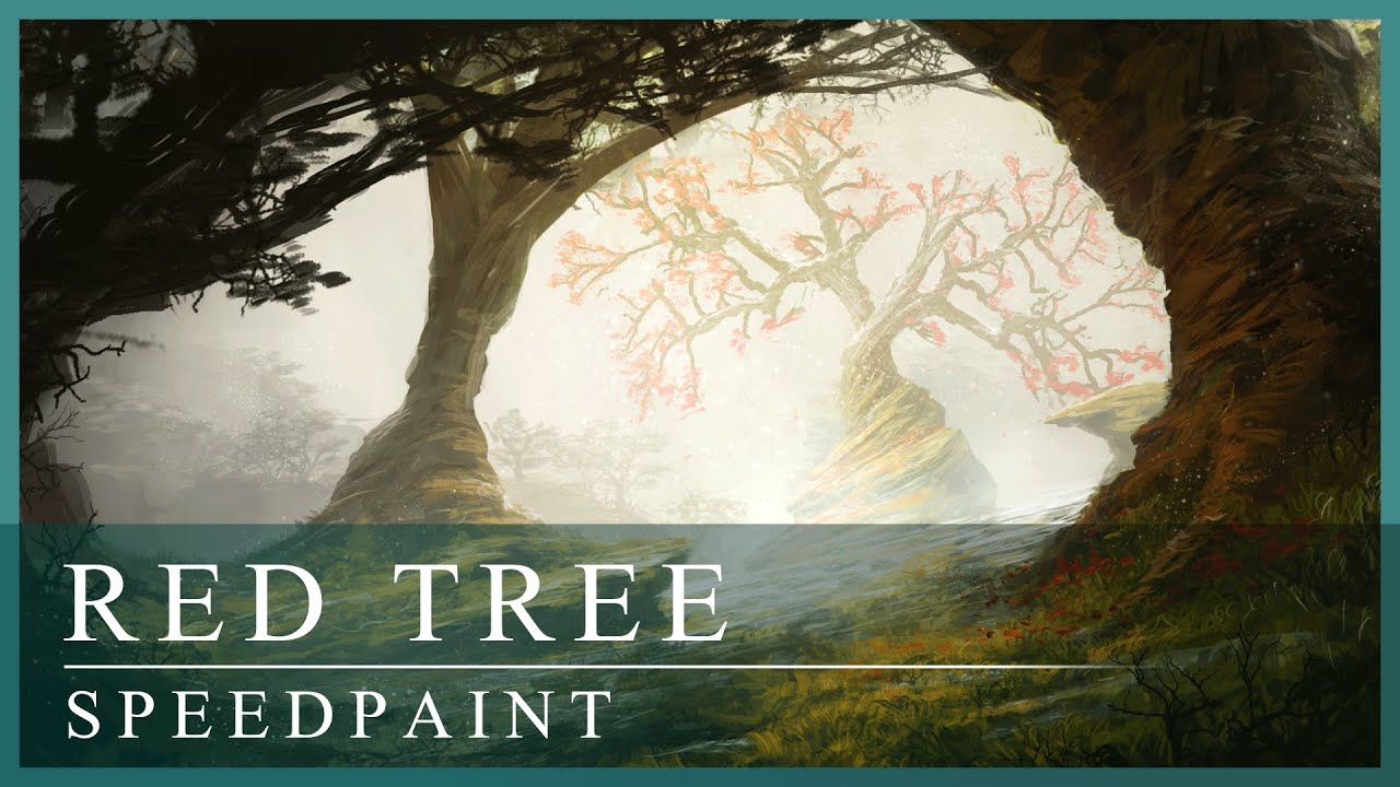 Red Tree | Digital Painting - YouTube