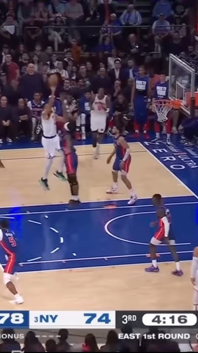 Karl-Anthony Town's double-double performance in the Knicks win over Pistons in the playoffs ...