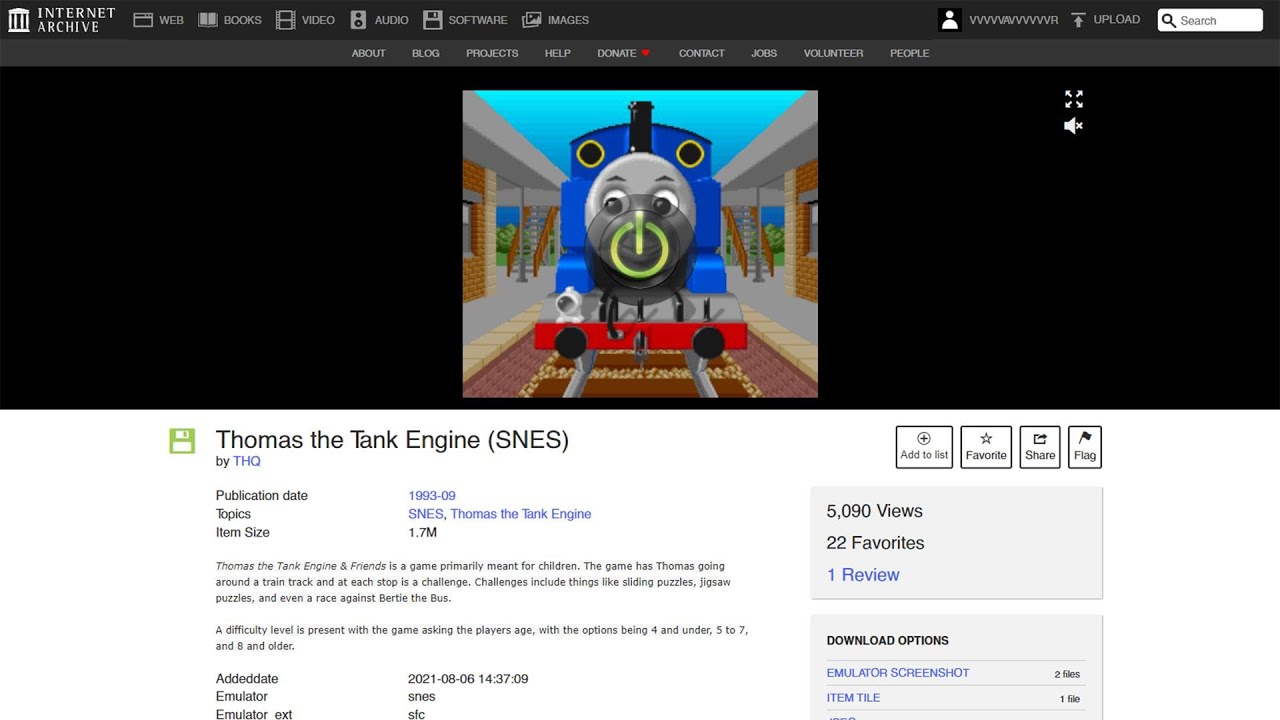 Thomas the Tank Engine (SNES) : THQ - Internet Archive - YouTube