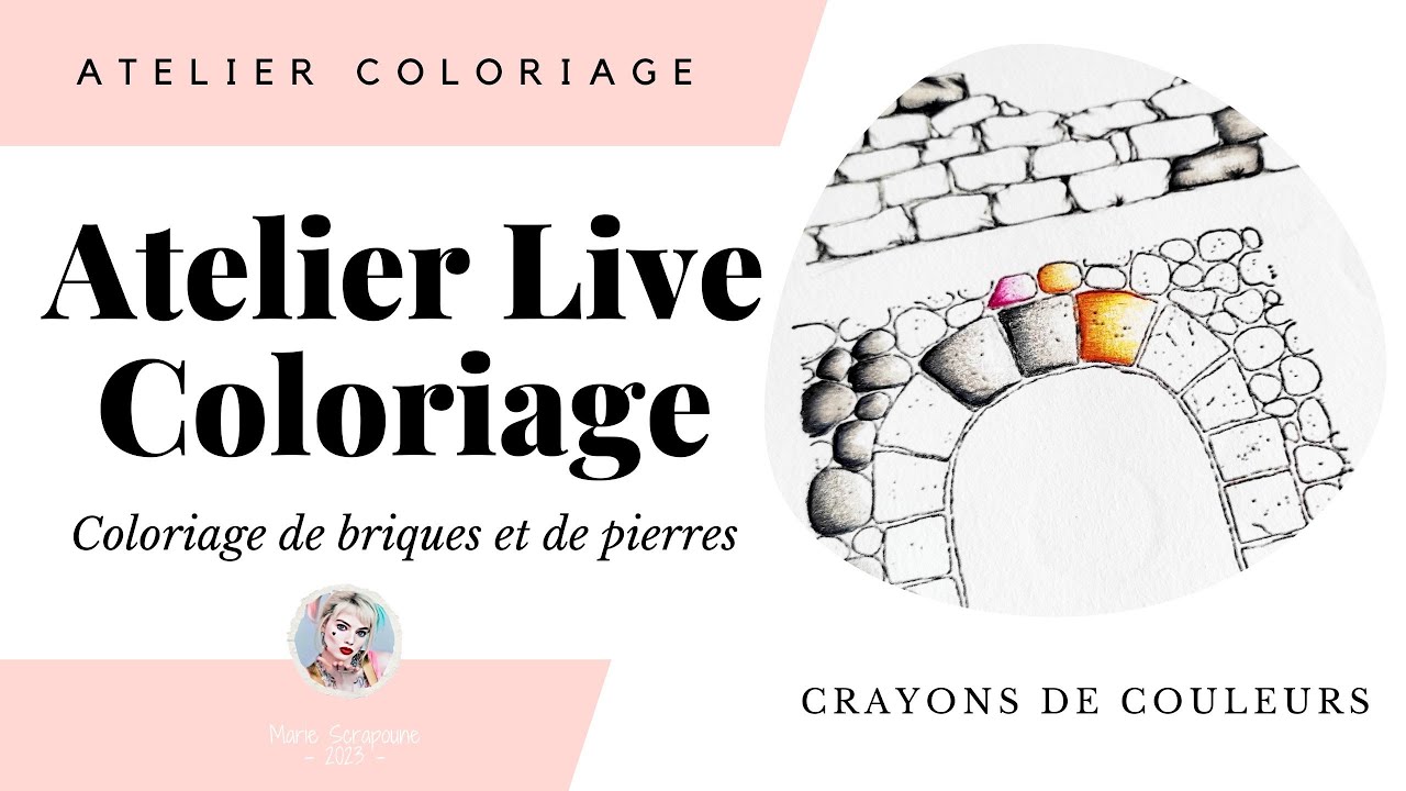 Atelier Live Coloriage #1 - Apprendre le coloriage de pierres ou ...