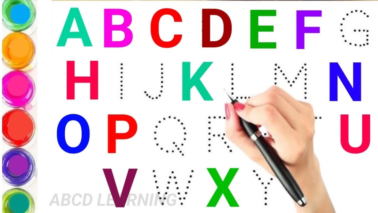 ABCD writing practice |Learn ABCD Alphabets and number counting 123 |A ...