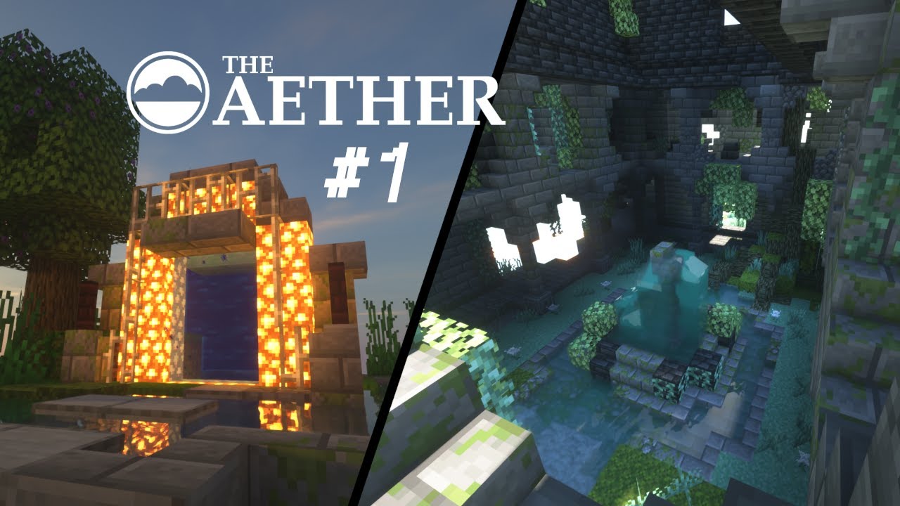 【The Aether MOD】#1：復活のエーテルと天空の廃墟【Minecraft建築】 - YouTube