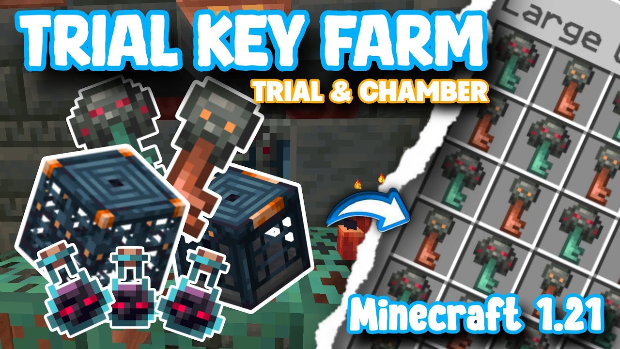 TRIAL & CAMBER KEY FARM TUTORIAL [ Mcpe, Bedrock, Mcpc, PlayStation ...